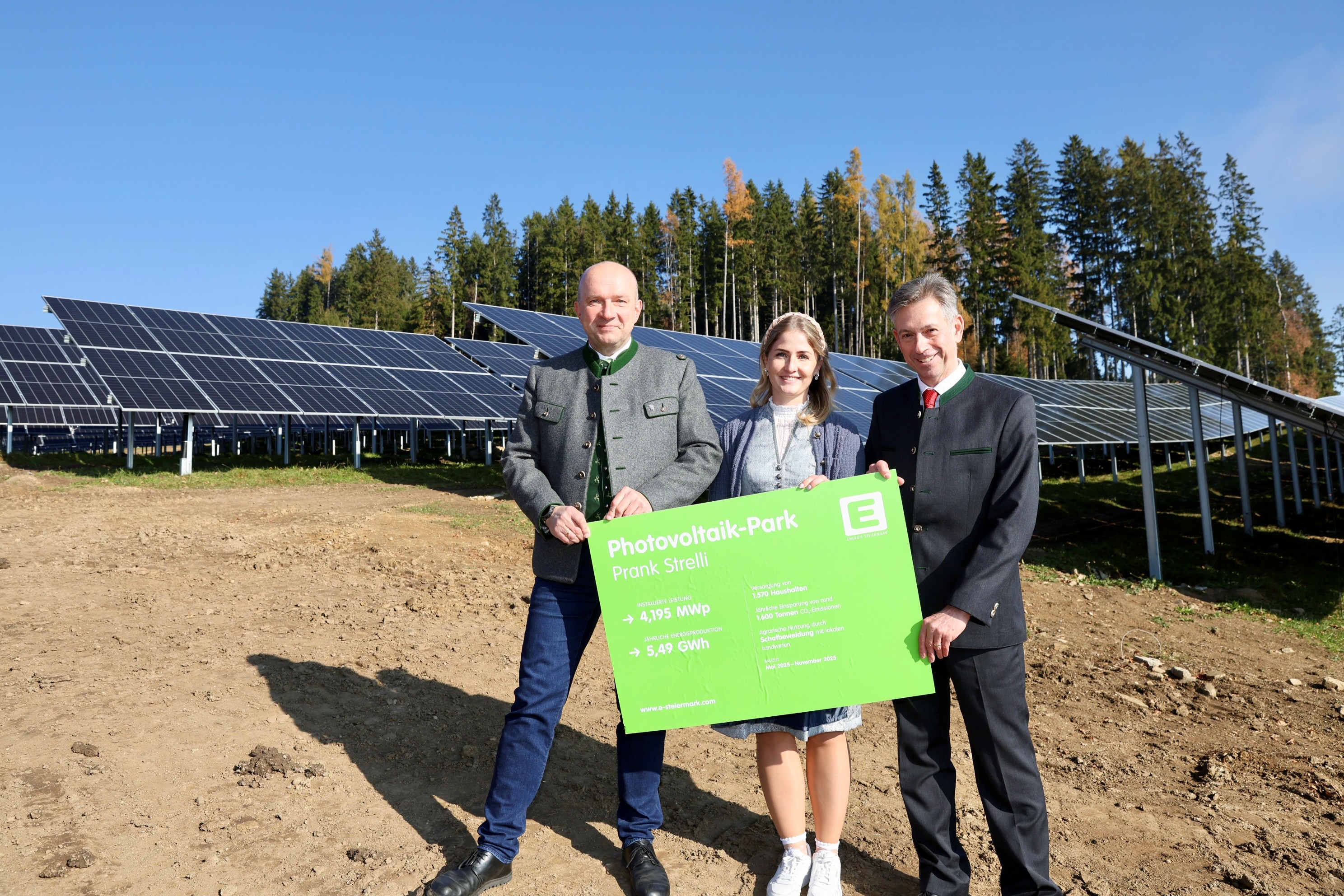 Energie Steiermark nimmt Photovoltaik-Anlage Prank Strelli in Betrieb